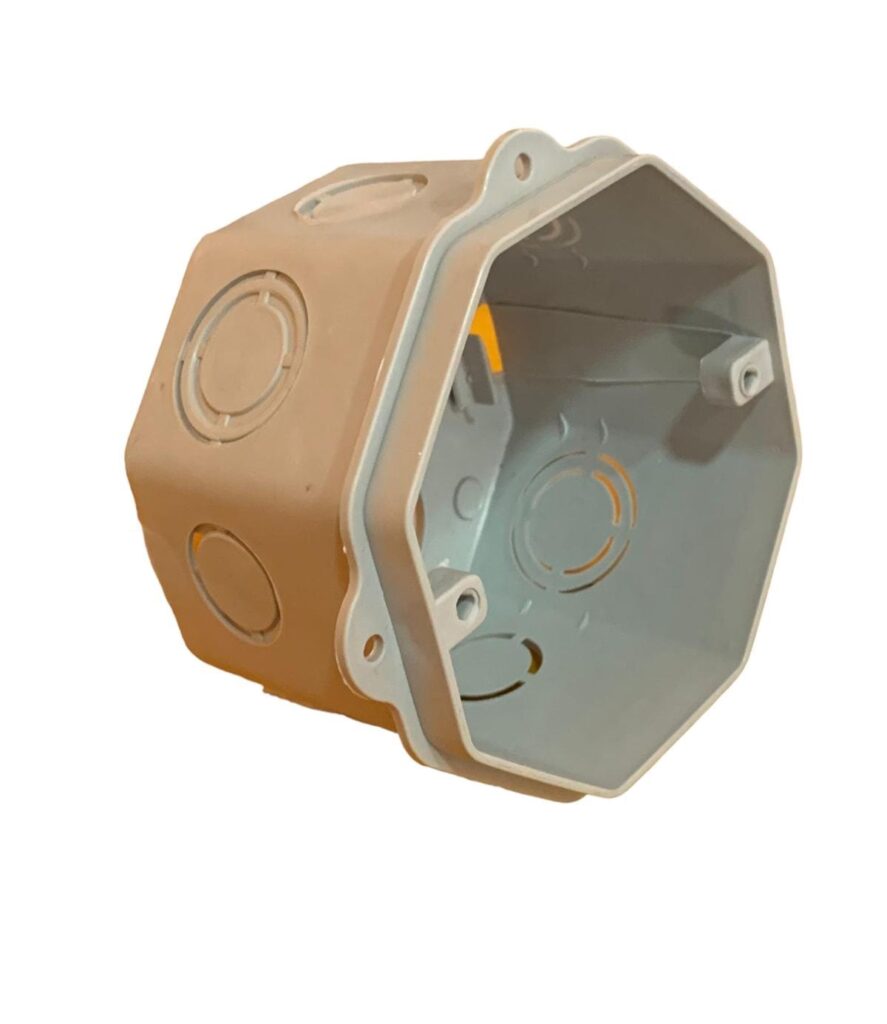 CAJA OCTOGONAL PROFUNDA PVC NEGRA (90) – Aquino Distribuciones